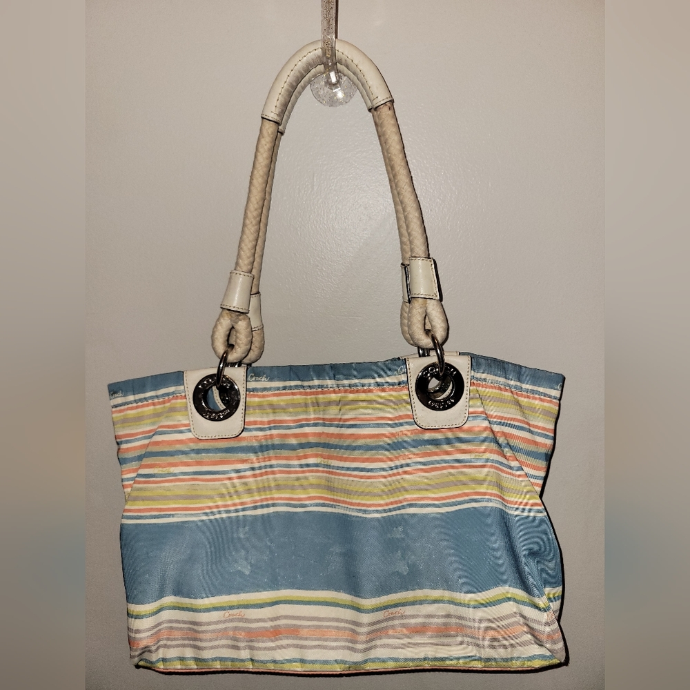 Coach Nautical Beach Themed Bag - Gem